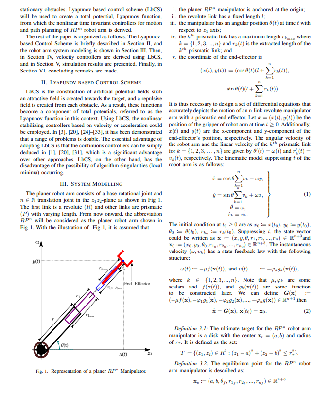 Solved stationary obstacles. Lyapunov-based control scheme | Chegg.com