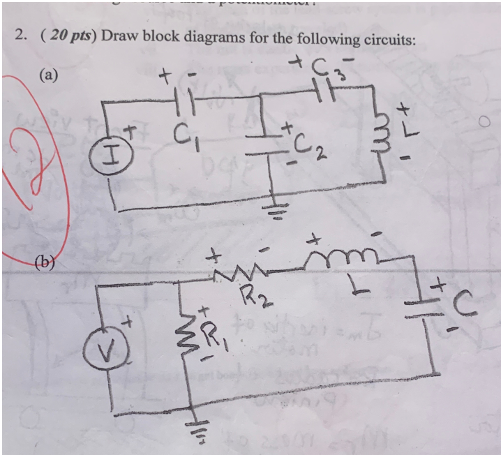 Solved 2. (20 pts) Draw block diagrams for the following | Chegg.com