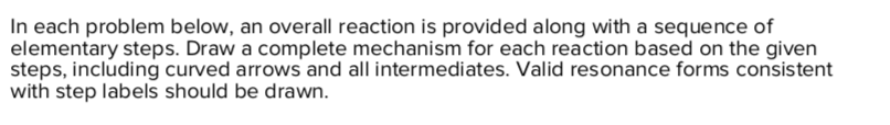 Solved In each problem below, an overall reaction is | Chegg.com