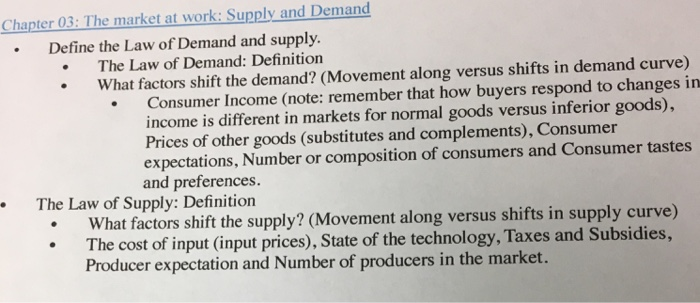 Solved Chapter 03: The market at work: Supply and Demand | Chegg.com