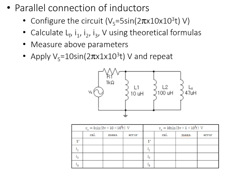 Solved Parallel connection of inductors - Configure the | Chegg.com