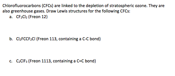 Solved Chlorofluorocarbons (CFCs) are linked to the | Chegg.com