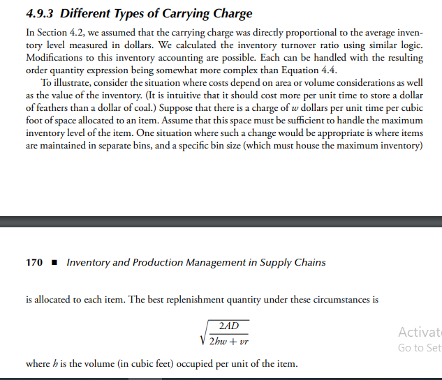 Solved 4.9.3 Different Types of Carrying Charge In Section | Chegg.com
