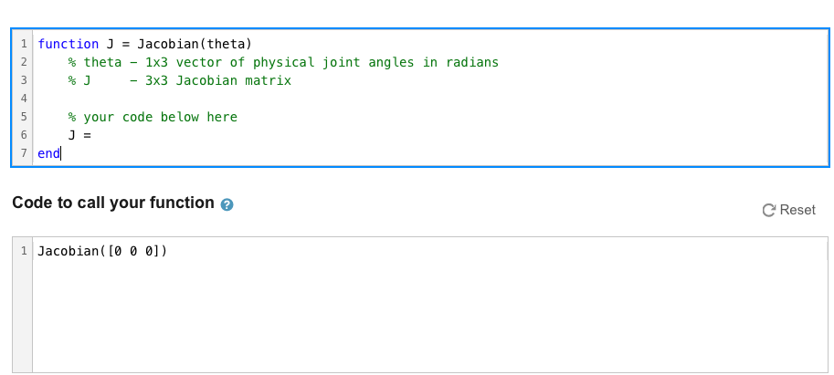 Write a function to compute the Jacobian matrix for | Chegg.com