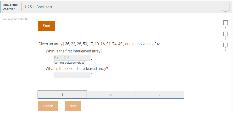 Given an array [36,22,28,50,17,10,16,91,74,49] and a | Chegg.com