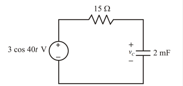 Solved Convert the circuit into phasors, then solve for VC. | Chegg.com