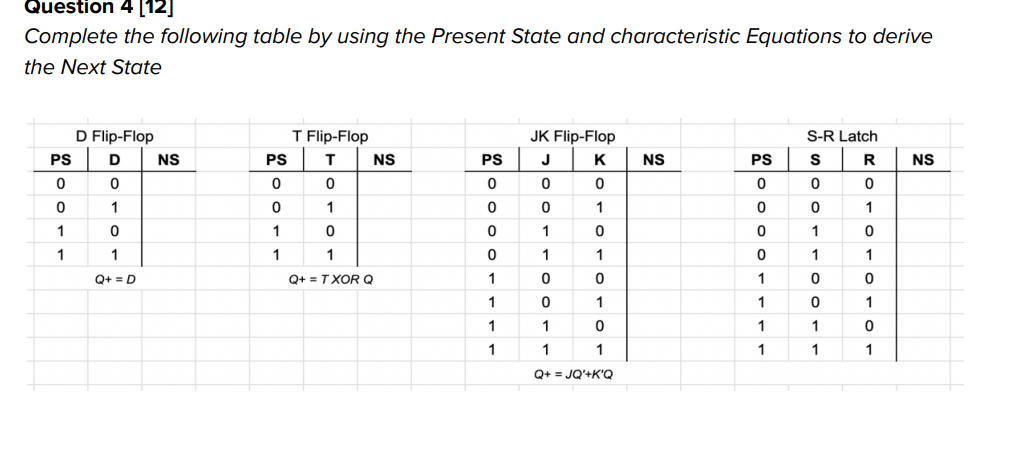 Solved Complete the following table by using the Present | Chegg.com