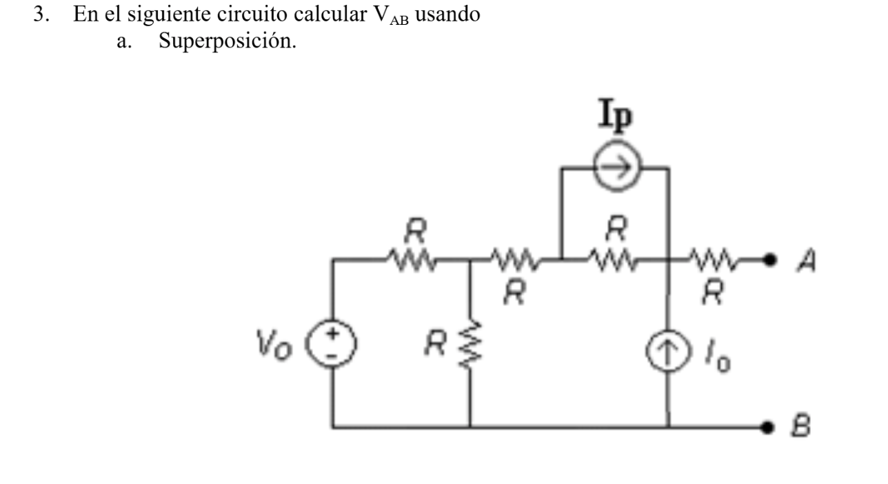 Solved En el siguiente circuito calcular VAB ﻿usando | Chegg.com