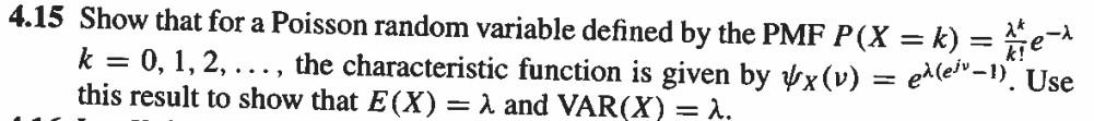Solved Show that for a Poisson random variable defined by | Chegg.com