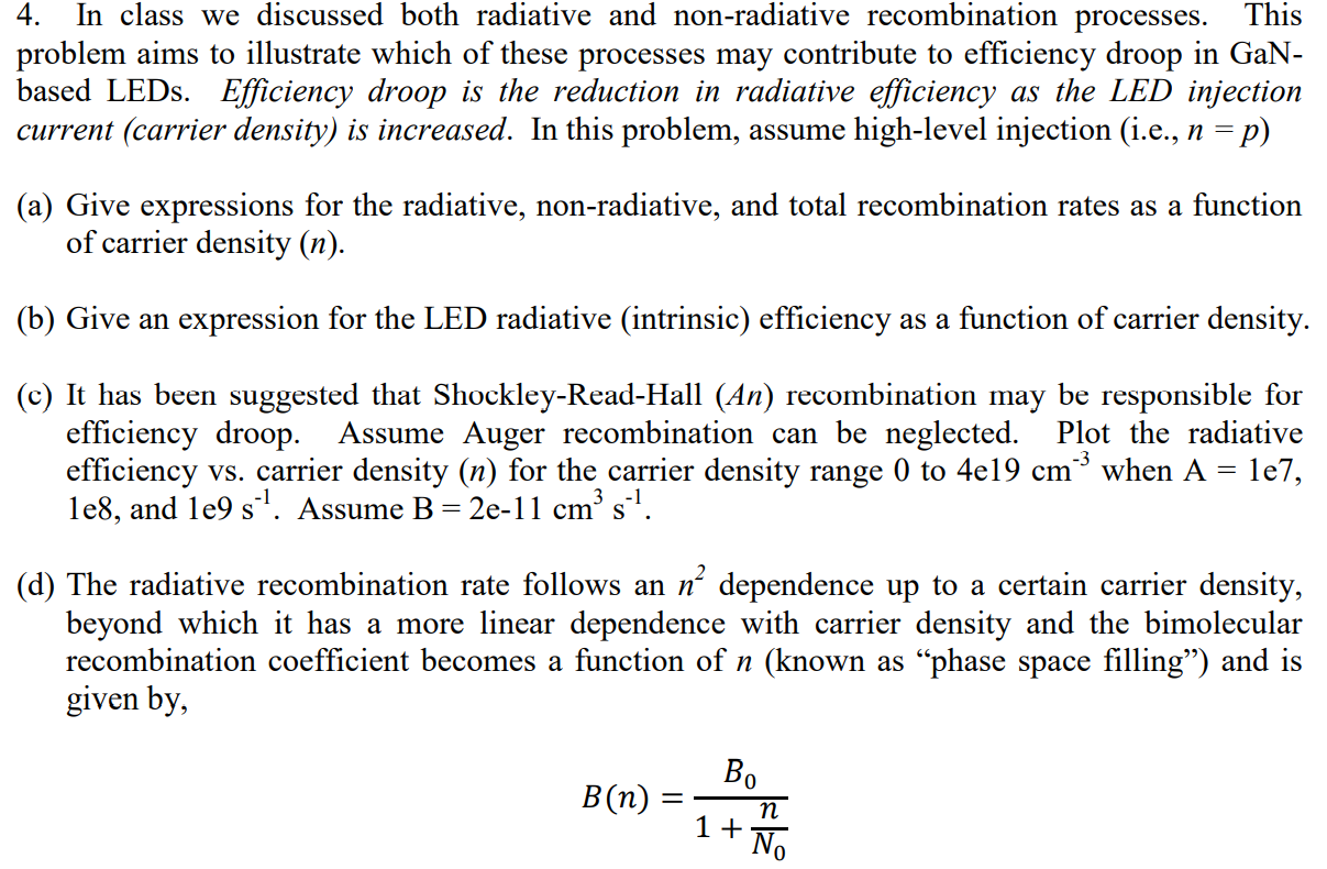 Solved 4. In class we discussed both radiative and | Chegg.com