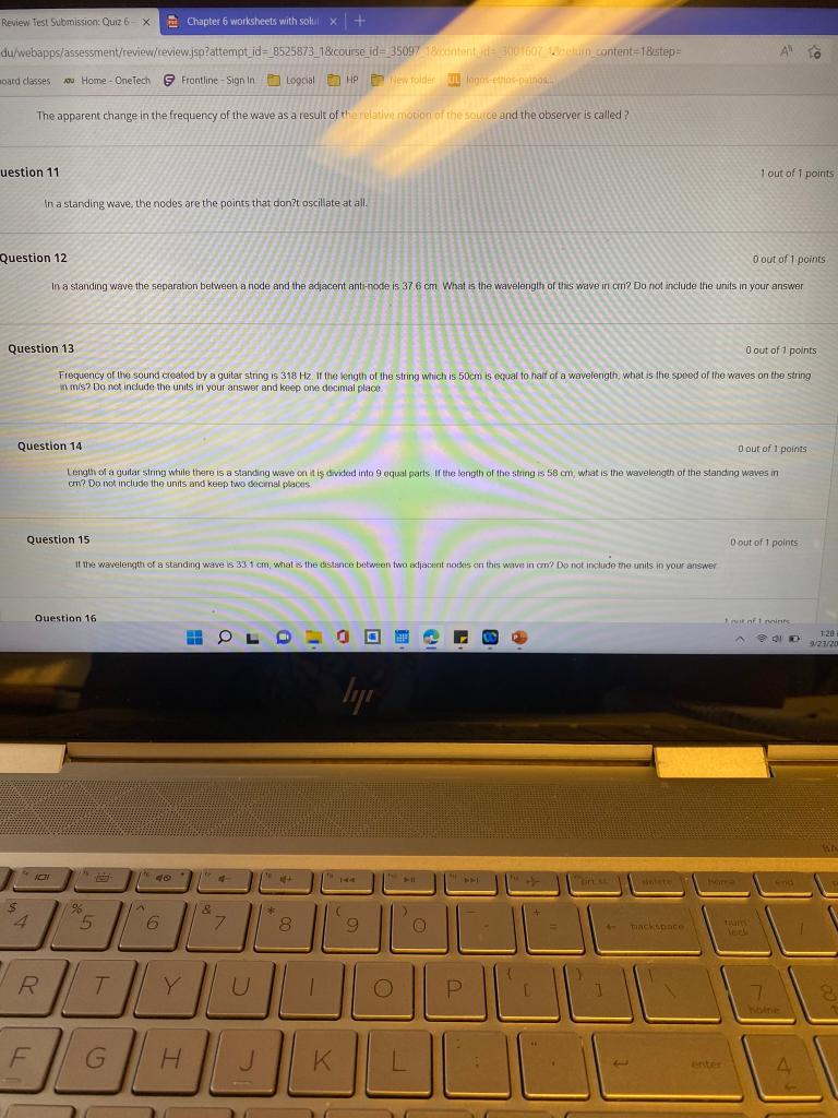 Solved Buf pif poirts In a standing wave, the nodes are the | Chegg.com