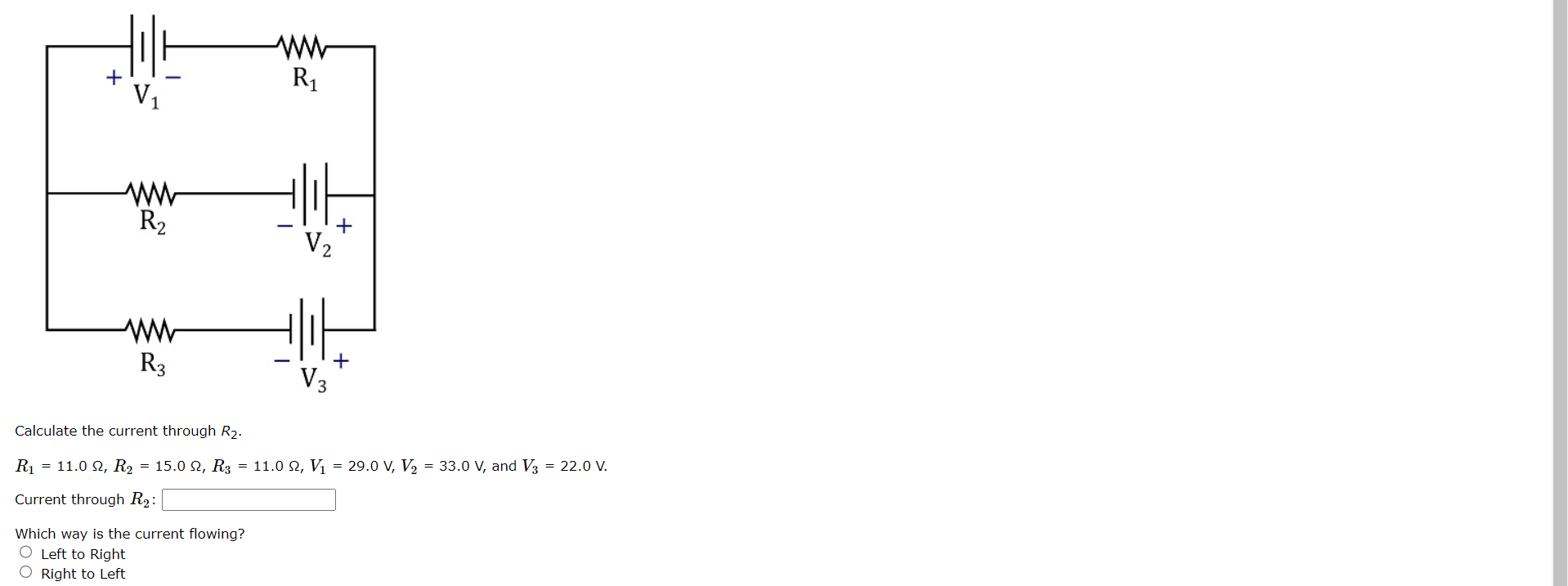 Solved Calculate the current through R2. | Chegg.com