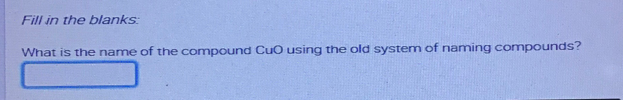 Solved Fill in the blanks What is the name of the compound | Chegg.com