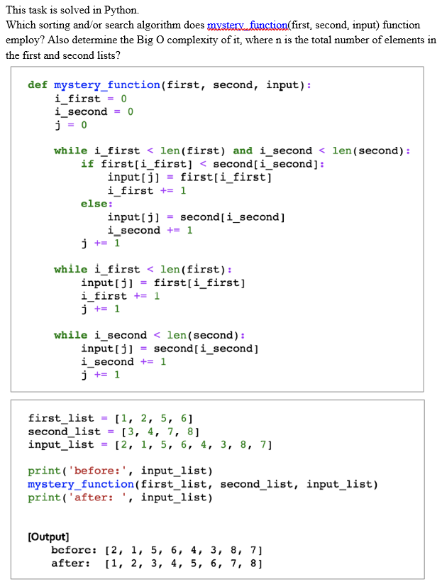 Solved This Task Is Solved In Python Which Sorting Andor 3077