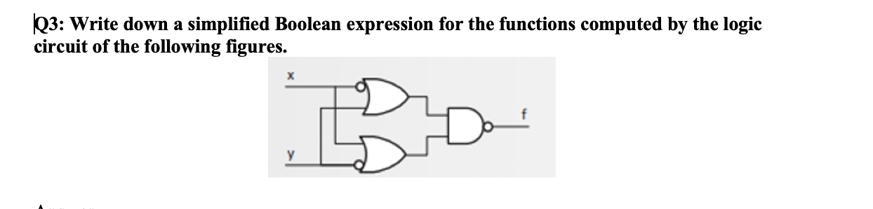 Solved Q3: Write down a simplified Boolean expression for | Chegg.com