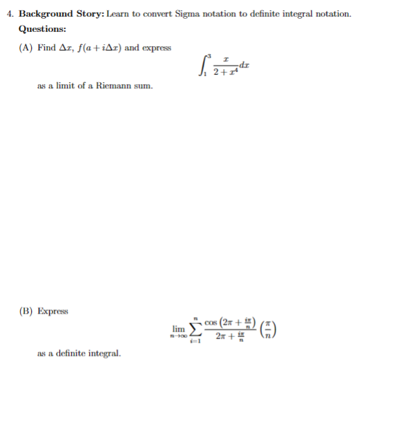 Solved Background Story: Learn to convert Sigma notation to | Chegg.com