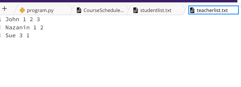 Solved Write a program to process the three available files | Chegg.com