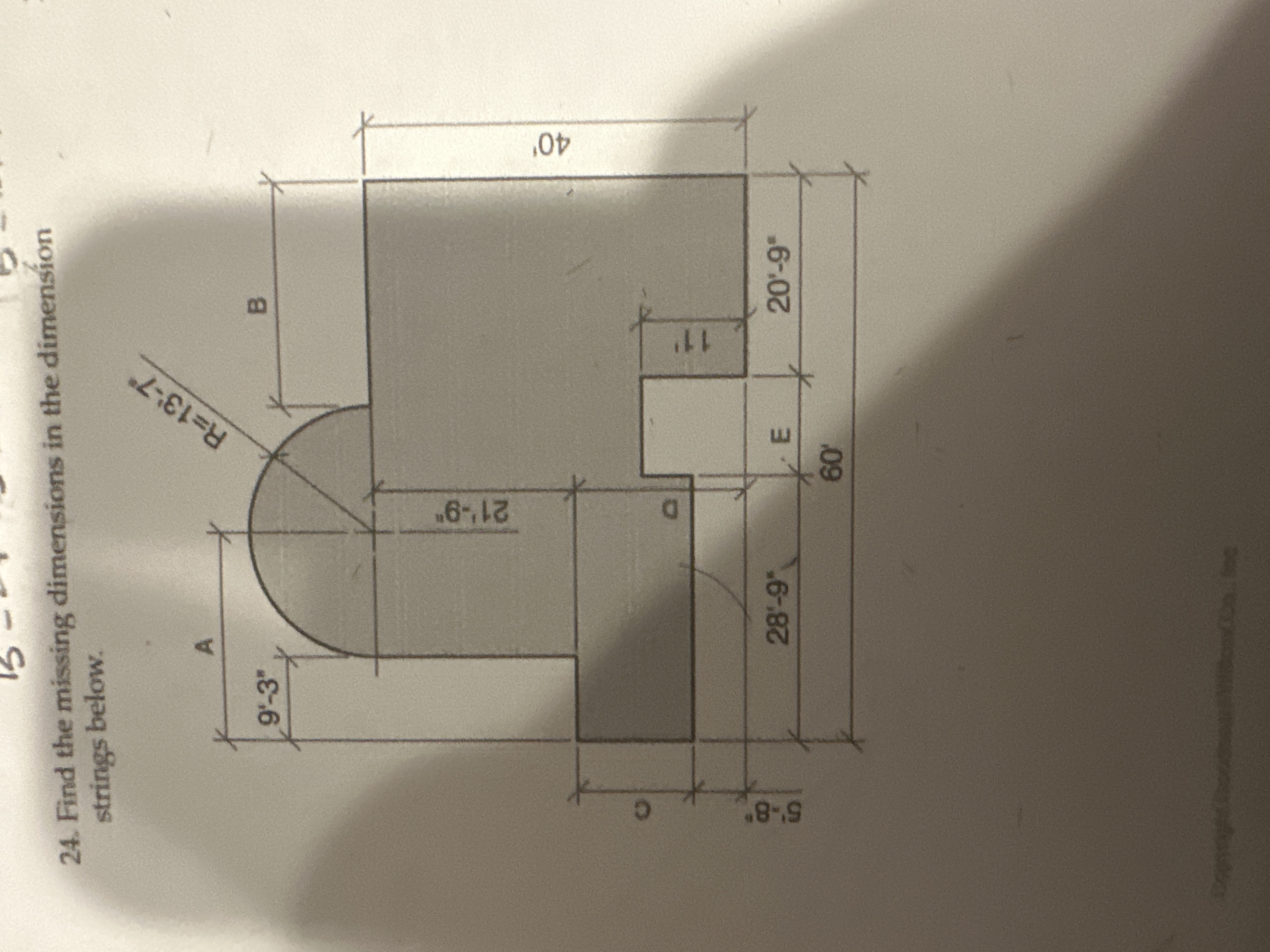 Solved Find the missing dimensions in the dimension strings | Chegg.com