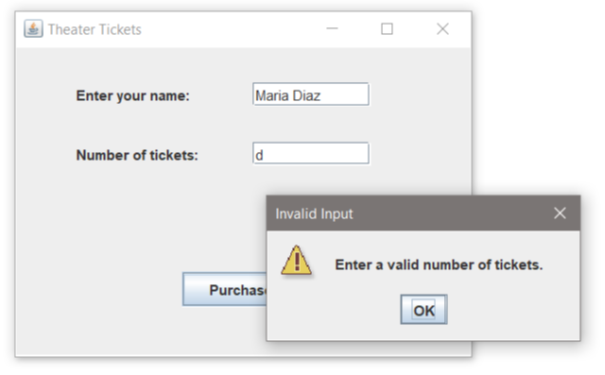 Solved JAVA: Implement a class TheaterWin that creates the | Chegg.com