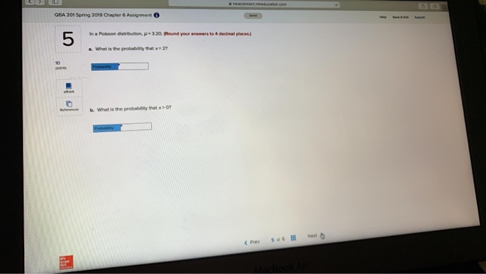 Solved QBA 201 Spring 2019 Chapter 6 Assignment . Given | Chegg.com