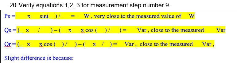 Solved 9. Follow the measurements steps 1-to-9 as shown in | Chegg.com