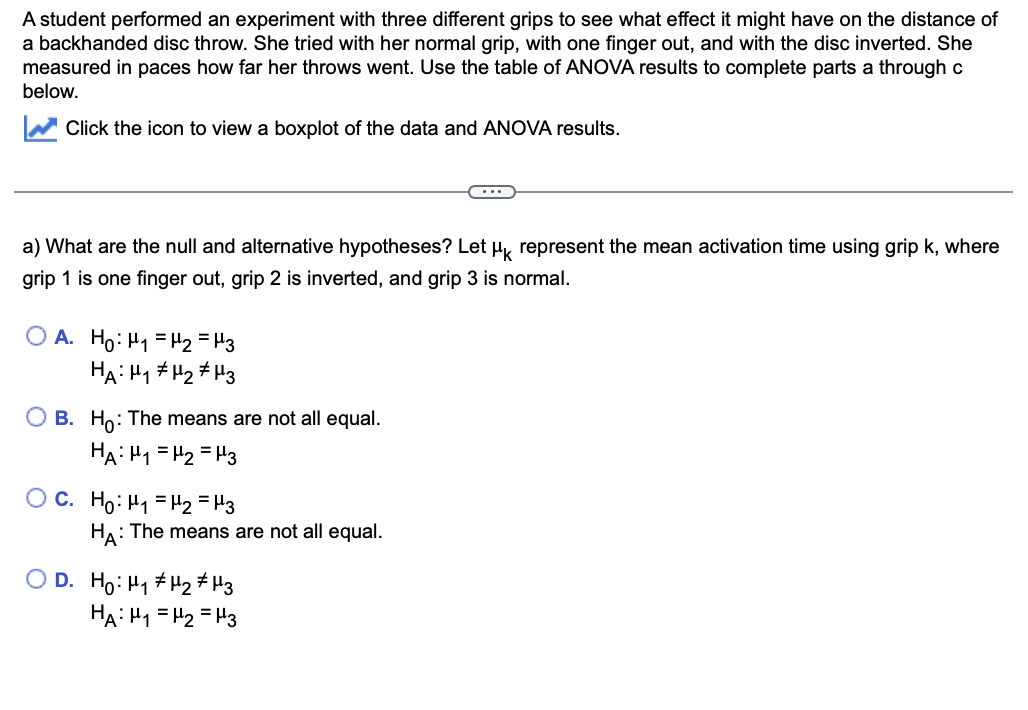 Solved A student performed an experiment with three | Chegg.com