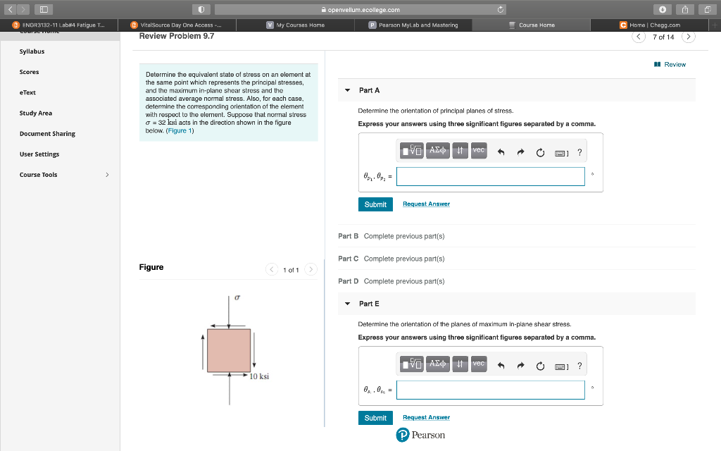 Solved openvellum.ecollege.com My Courses Home P Paarson | Chegg.com