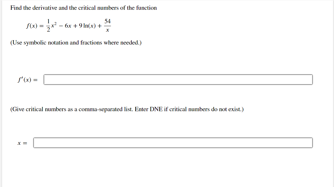 Solved Find the derivative and the critical numbers of the | Chegg.com