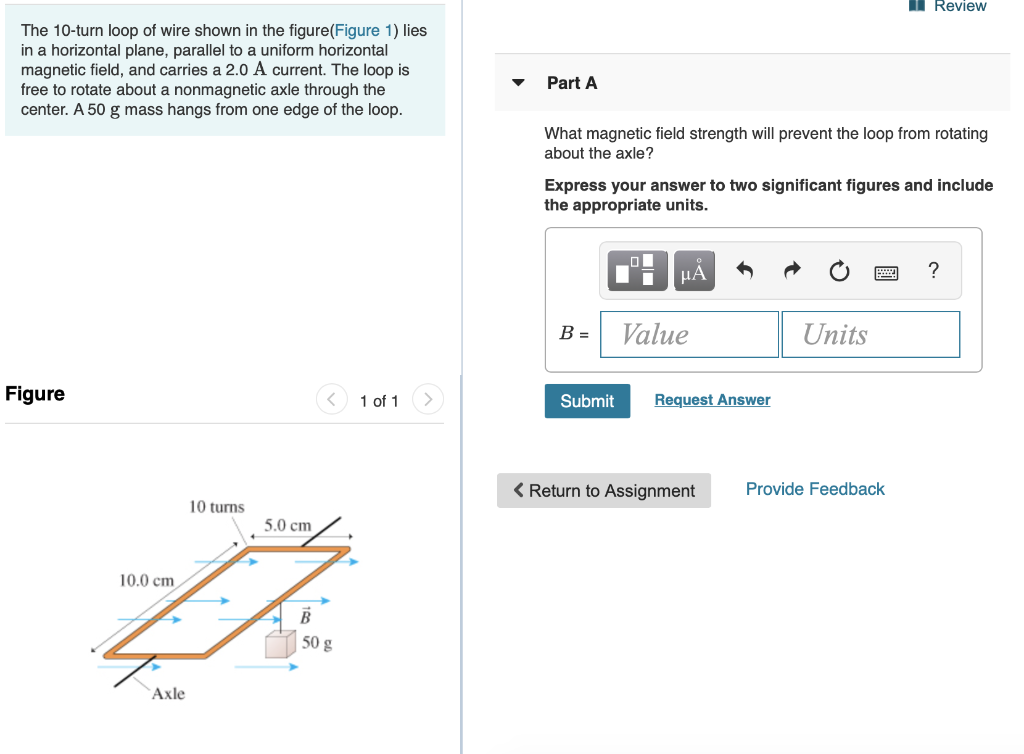 Solved II Review The 10-turn loop of wire shown in the | Chegg.com