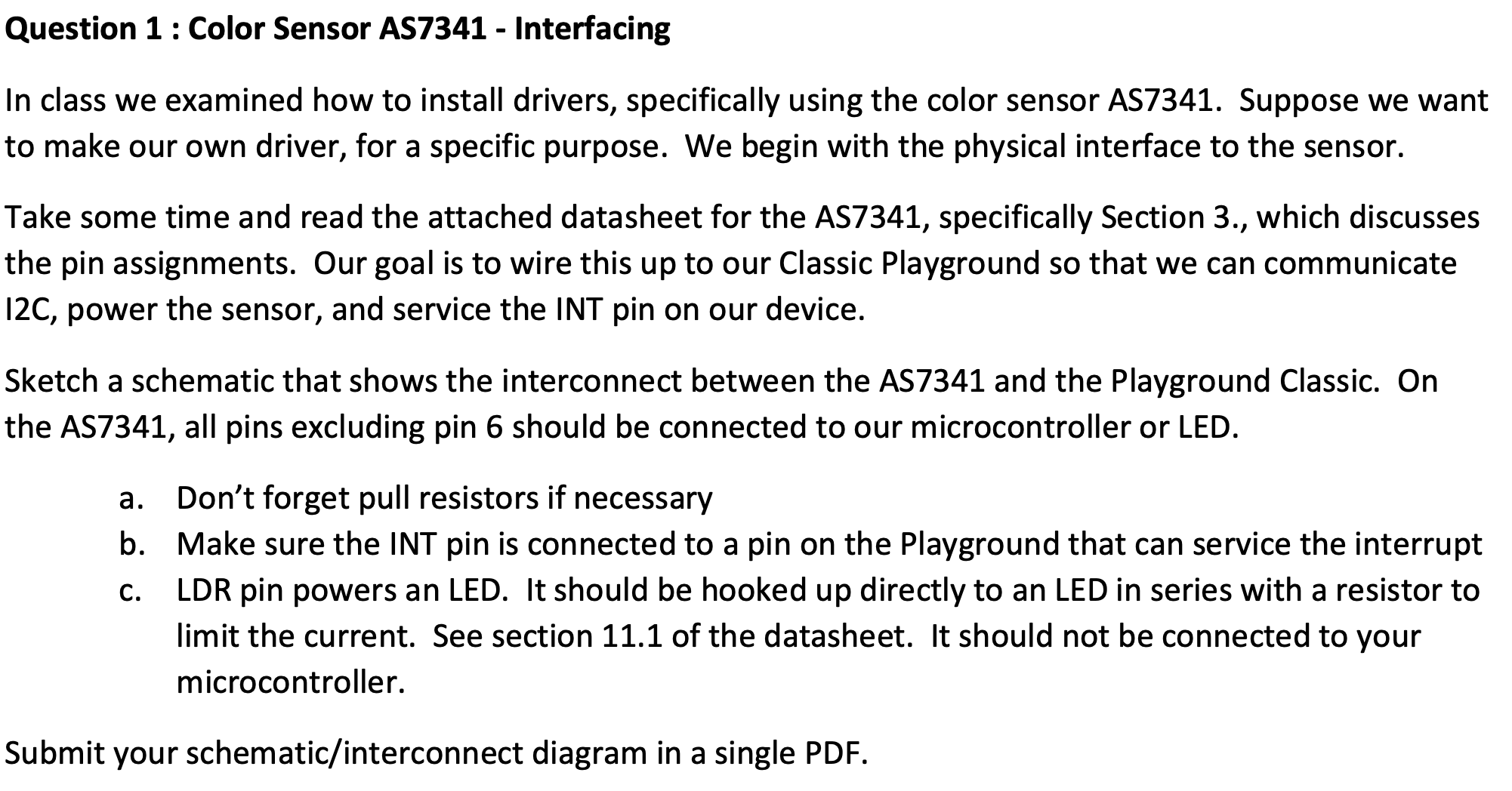 Solved Color Sensor AS7341 - Interfacing Hi! Can you please | Chegg.com