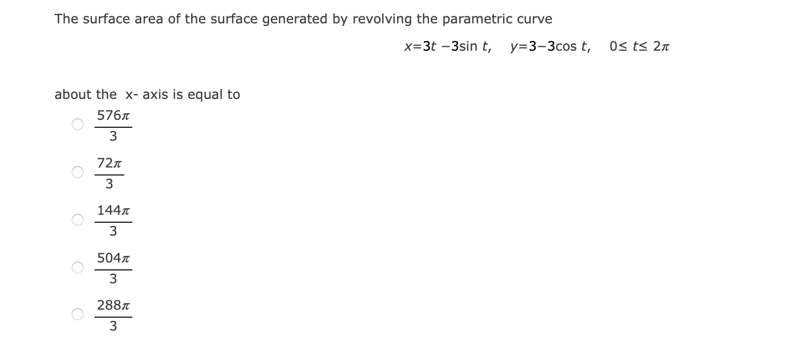 Solved The surface area of the surface generated by | Chegg.com