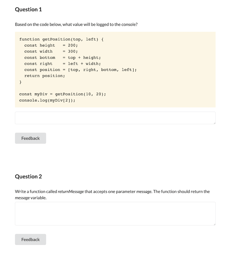 Solved Question 1 Based on the code below, what value will | Chegg.com