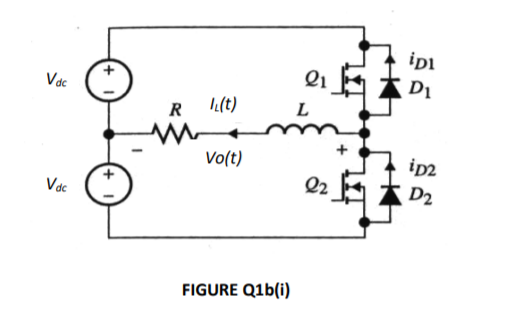 Solved FIGURE Q1b(i) shows the single-phase half-wave | Chegg.com