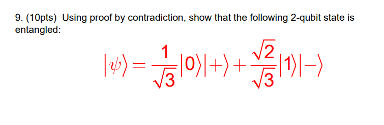 Solved (10pts) ﻿Using proof by contradiction, show that the | Chegg.com
