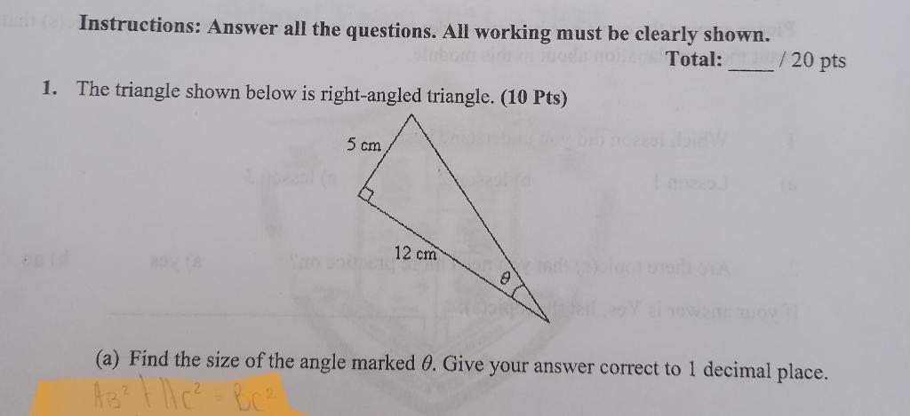Solved Instructions: Answer all the questions. All working | Chegg.com