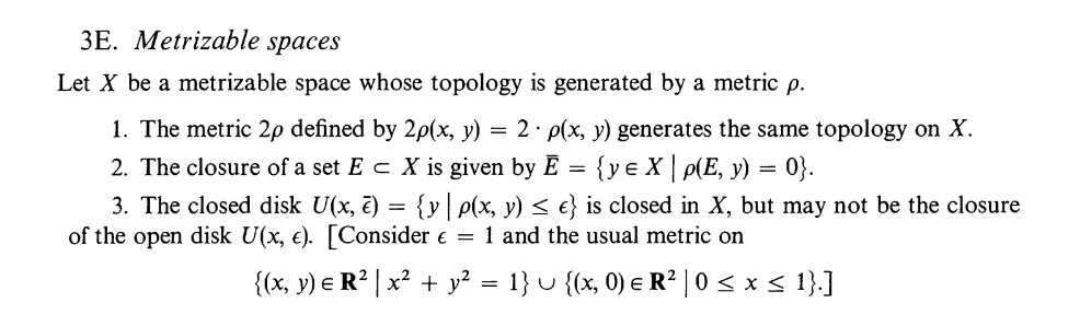 3E. Metrizable spaces Let X be a metrizable space | Chegg.com