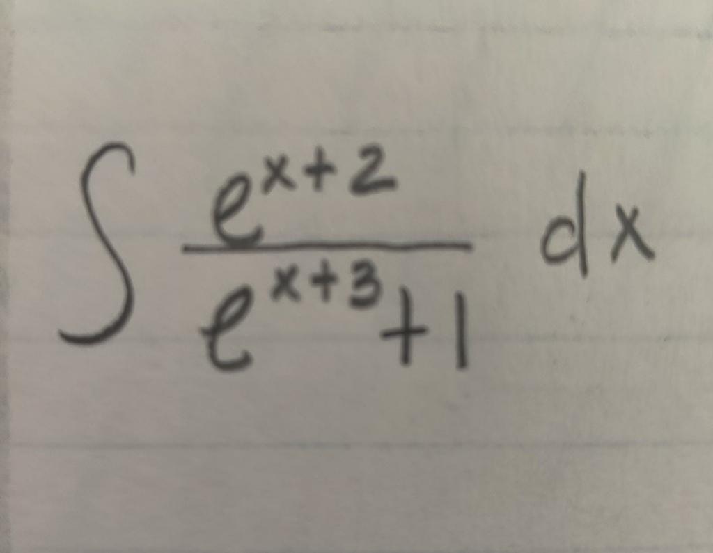 Solved + 2 Is erat e ex dx +3 ex3+1 | Chegg.com