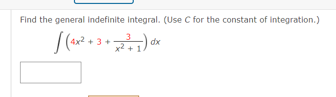 Solved Find the general indefinite integral. (Use C for the | Chegg.com