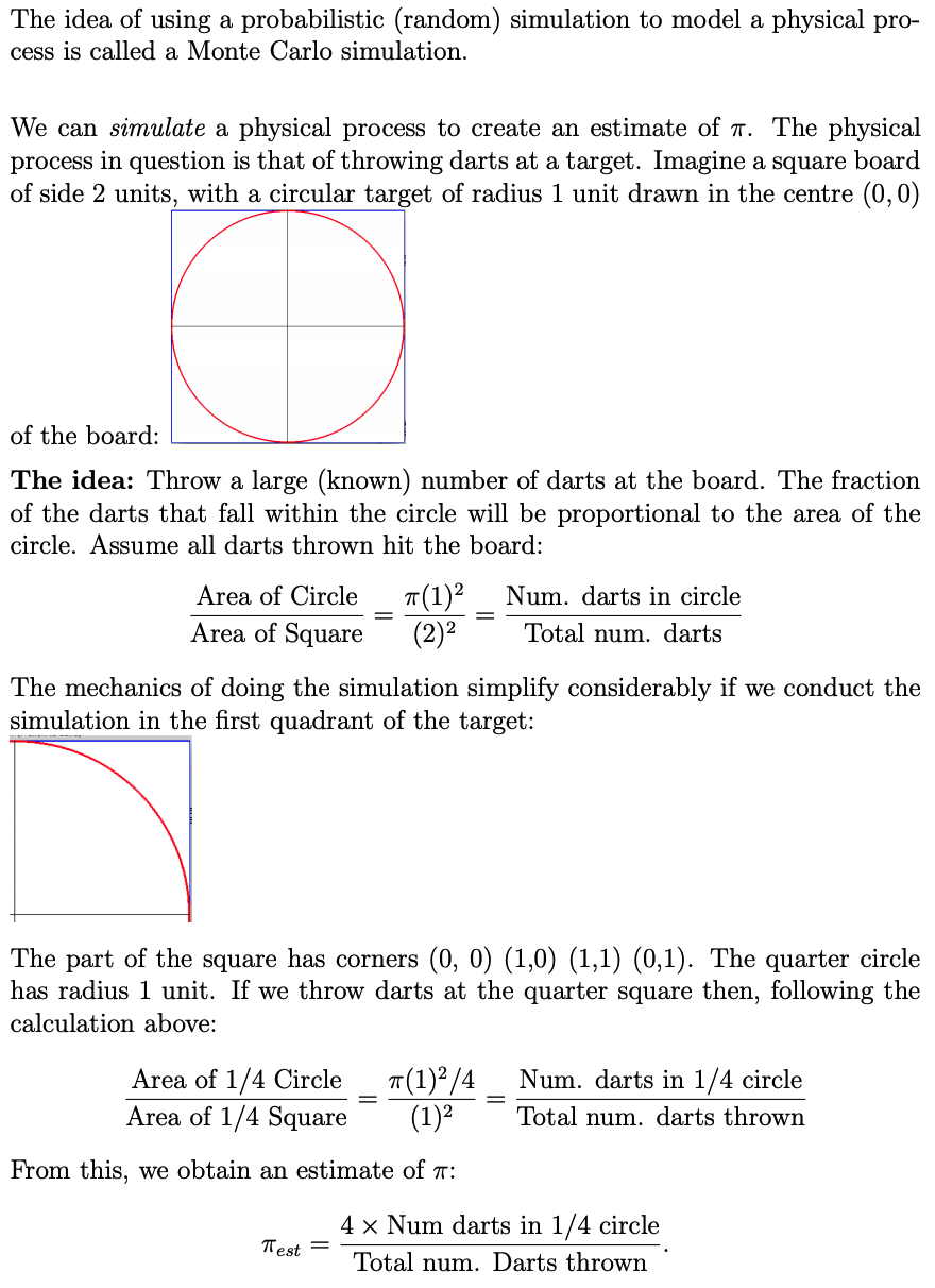 Solved The idea of using a probabilistic (random) simulation | Chegg.com