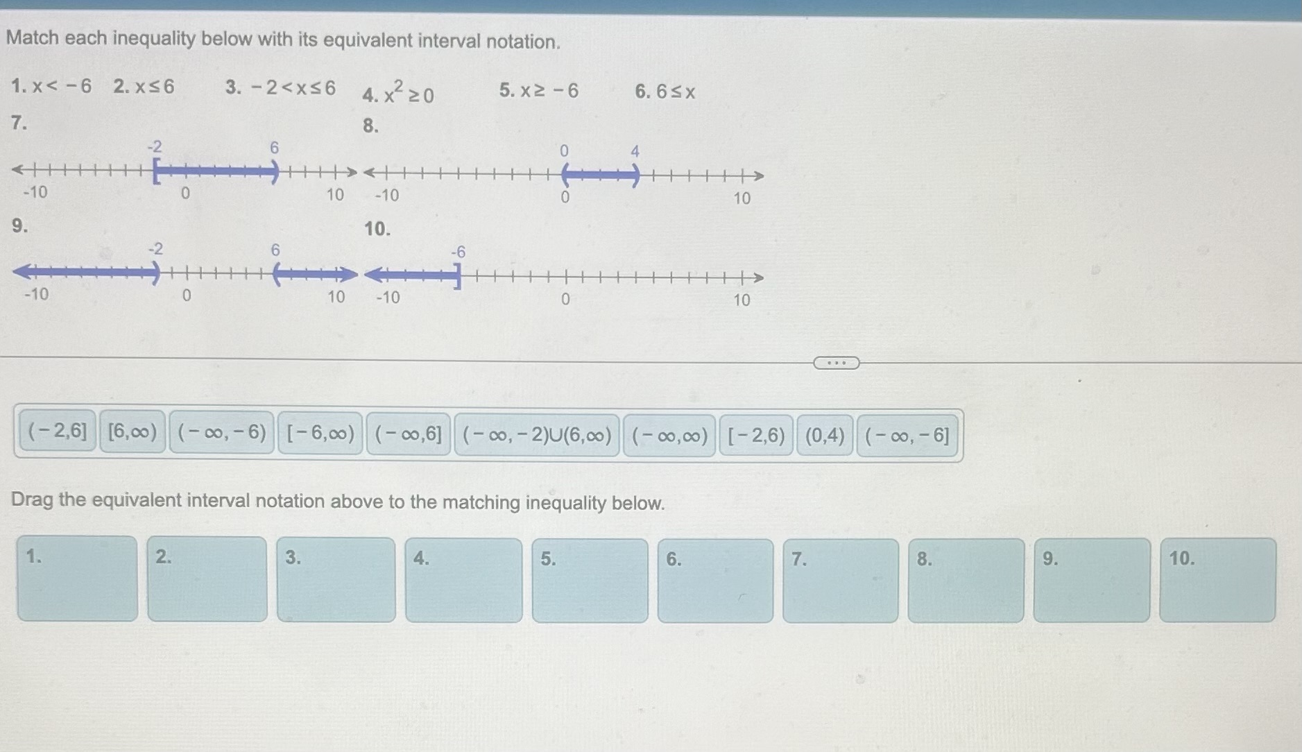 Solved Match each inequality below with its equivalent | Chegg.com