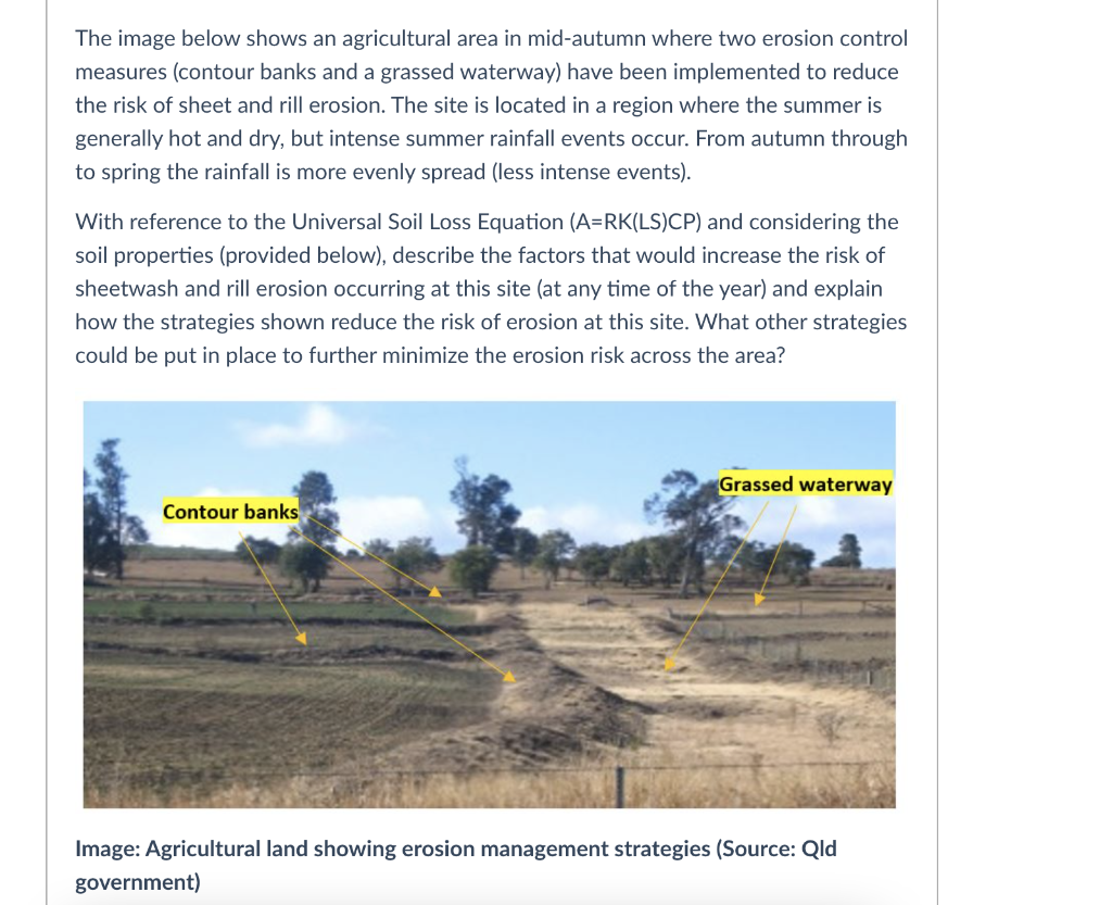 Solved The image below shows an agricultural area in | Chegg.com