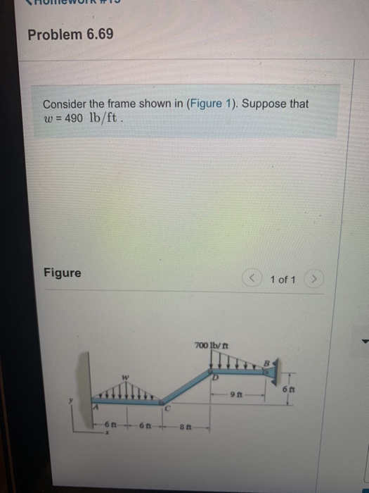Solved Problem 6.69 Consider the frame shown in (Figure 1). | Chegg.com