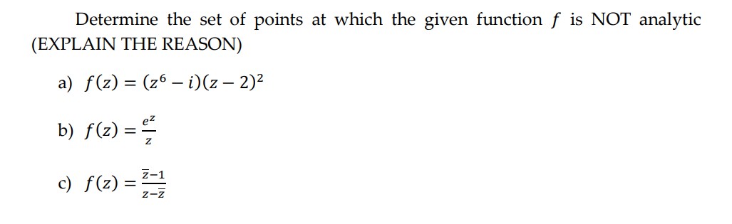 Solved Determine the set of points at which the given | Chegg.com