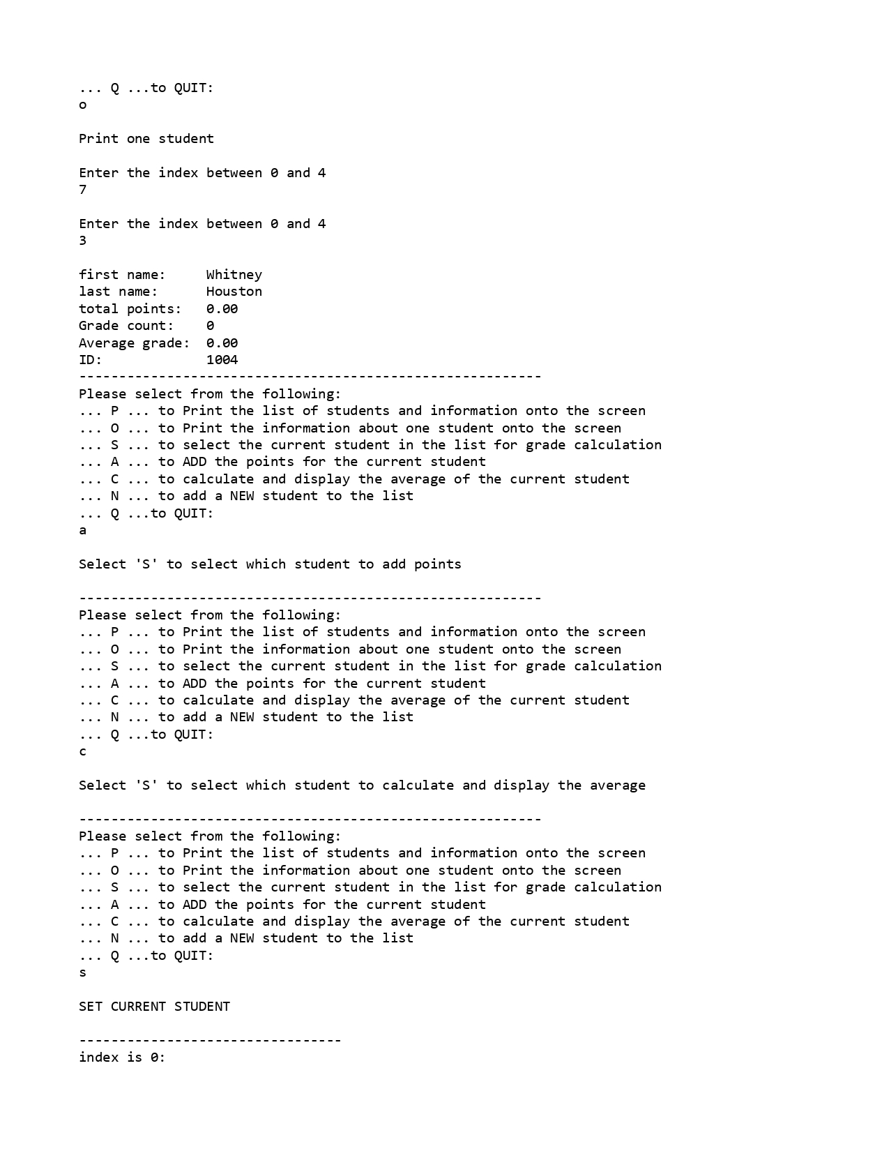Solved Programming 1 - Fall 2023 - Program 9 student | Chegg.com