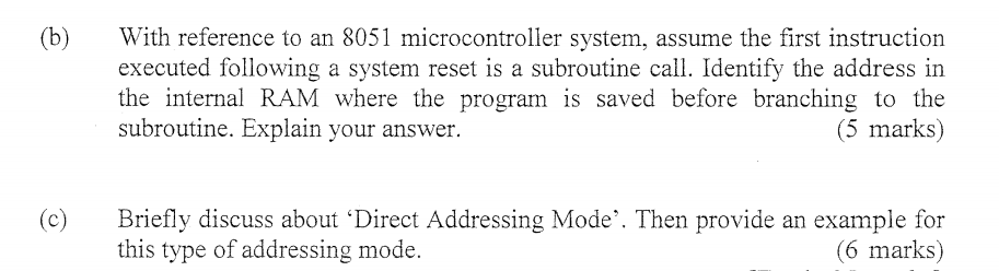 Solved (b) Write a fully commented complete 8051 assembly | Chegg.com