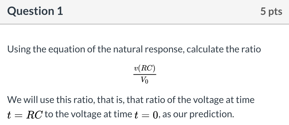Solved Theoretical derivation of the natural response of an | Chegg.com