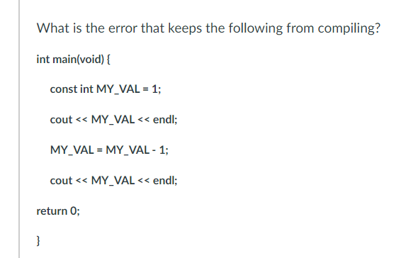 Solved What is the error that keeps the following from | Chegg.com