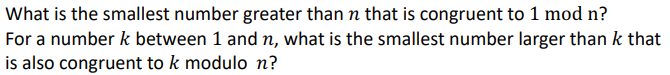 Solved What is the smallest number greater than n that is | Chegg.com