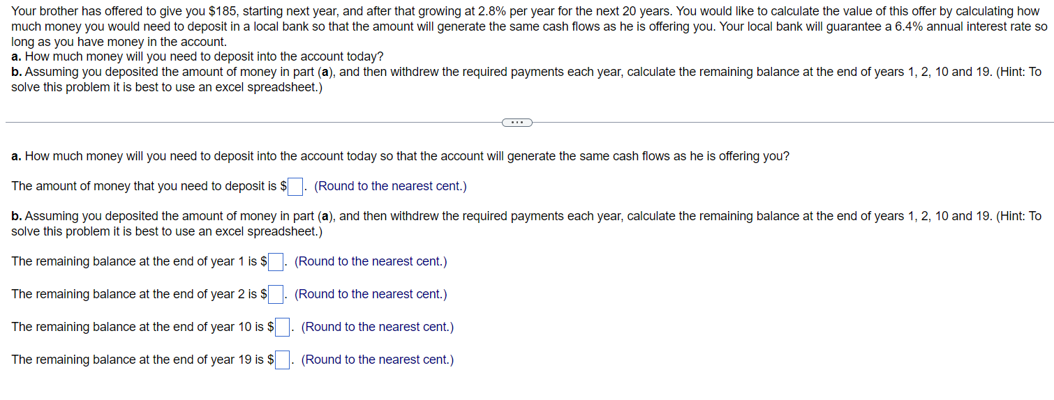 Solved Show all steps and formulas and paste excel | Chegg.com