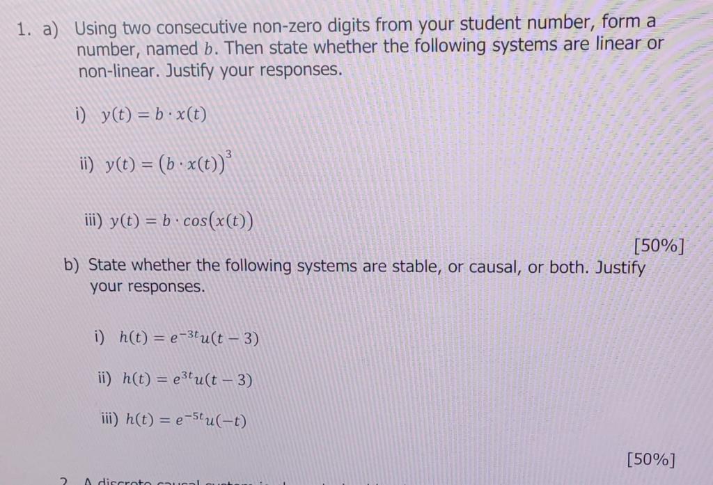 Solved 1. a) Using two consecutive non-zero digits from your | Chegg.com